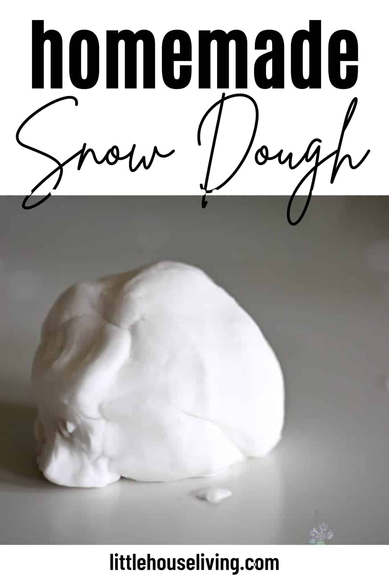 Homemade Snow Dough Recipe: 2 Ingredient No Cook Dough