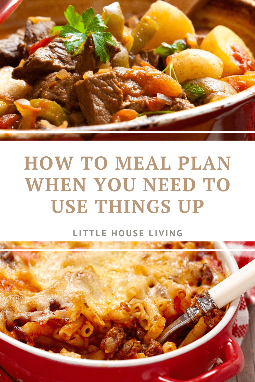 How to Meal Plan When You Need to Use Things Up - Little House Living